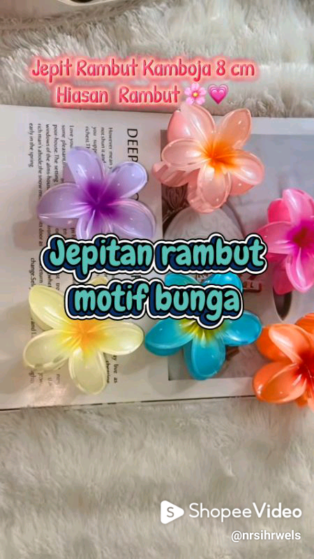 jepitan rambut motif bunga | Shopee Video Indonesia
